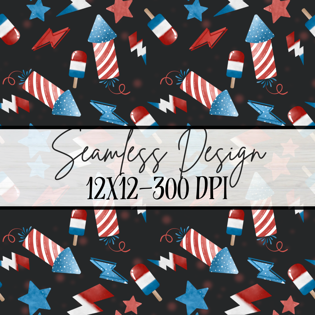 BOOM BOOM Fourth Seamless-Black/Scaled – RRozelle's Creations